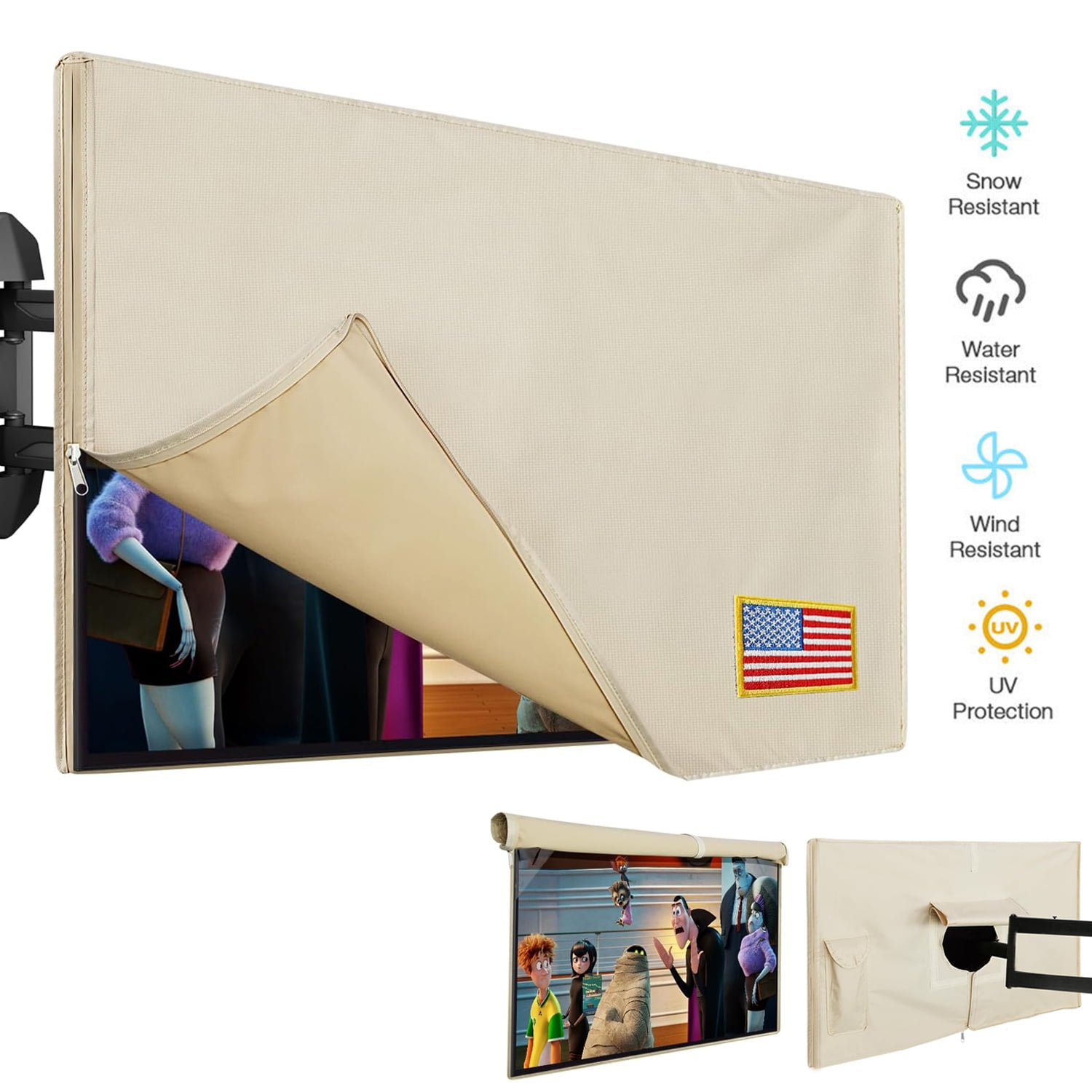 HOMEYA Outdoor TV Cover LED Flat Screen Television Protector for Slim ...