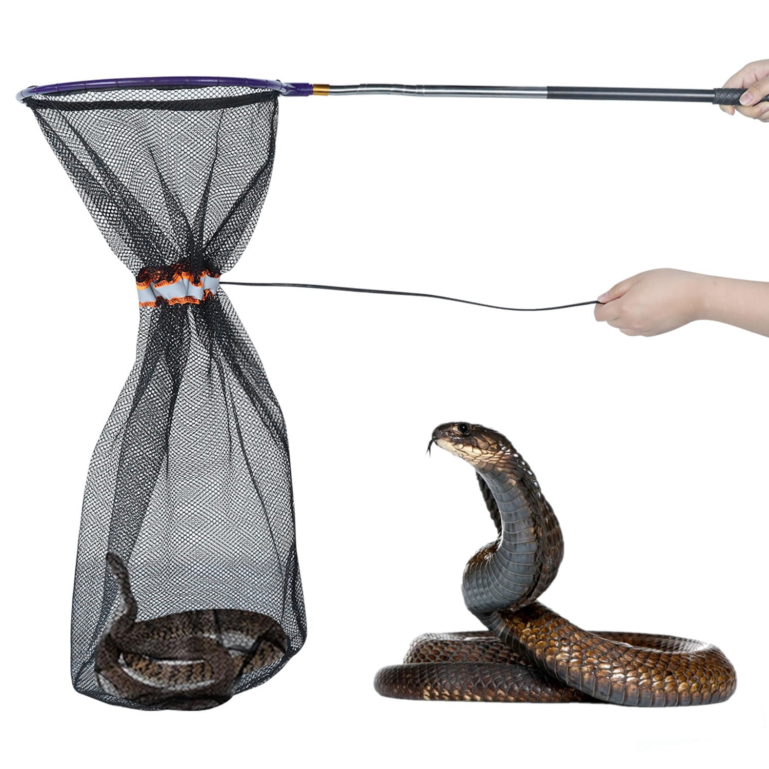 HOMEYA Snake Grabber Tool, Snake Catcher Net with a Telescopic Pole ...