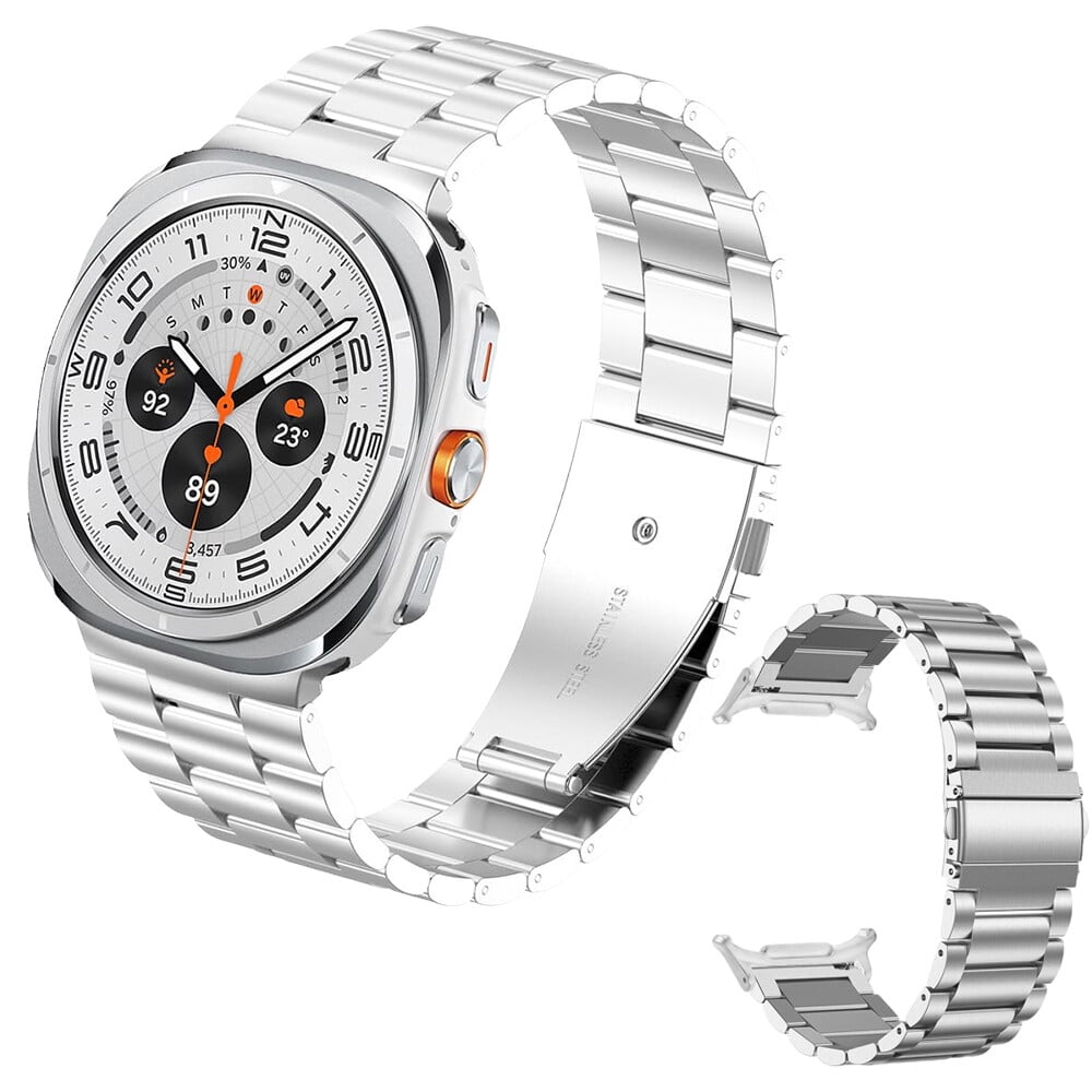 HOMEYA Stainless Steel Band for Galaxy Watch 7 Ultra 47mm(2024),Classic ...