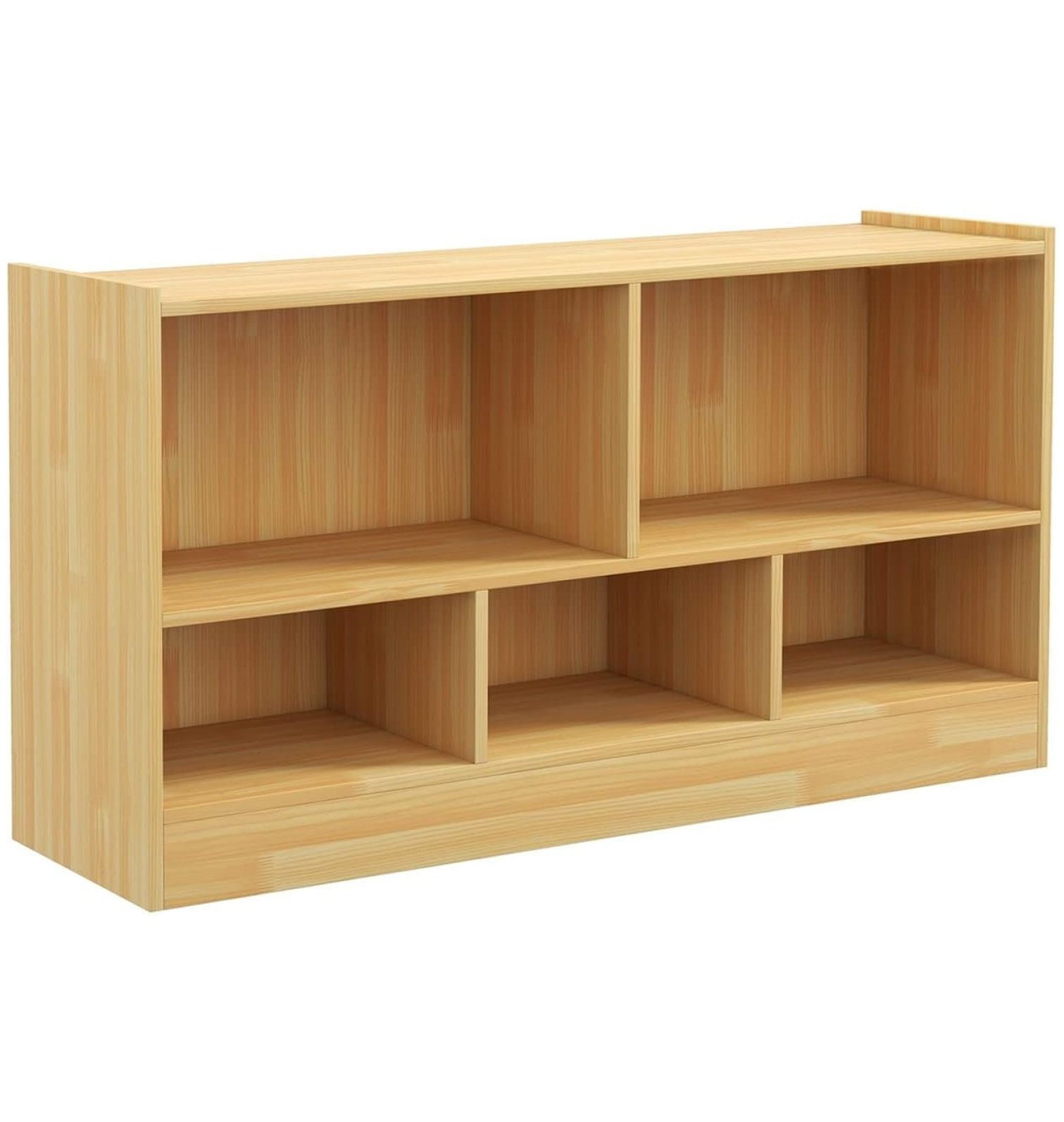 HOMGX Wooden Montessori Shelf for Kids, 5-Section Storage Cabinet, 2 ...