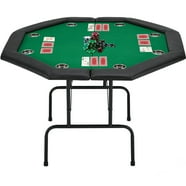 Homhum Game Poker Table w/Stainless Steel Cup Holder Casino Leisure ...