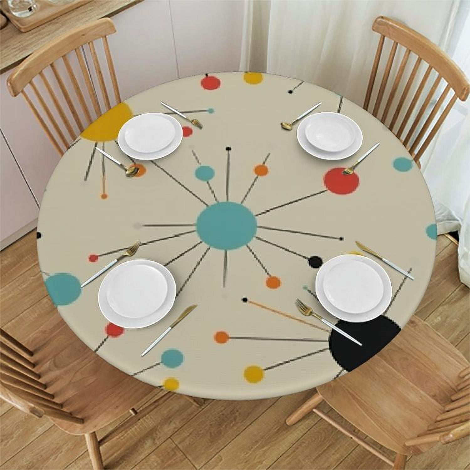 HOMICOZI 1950s Mid Century Table cover, Modern Atomic Retro Colors ...