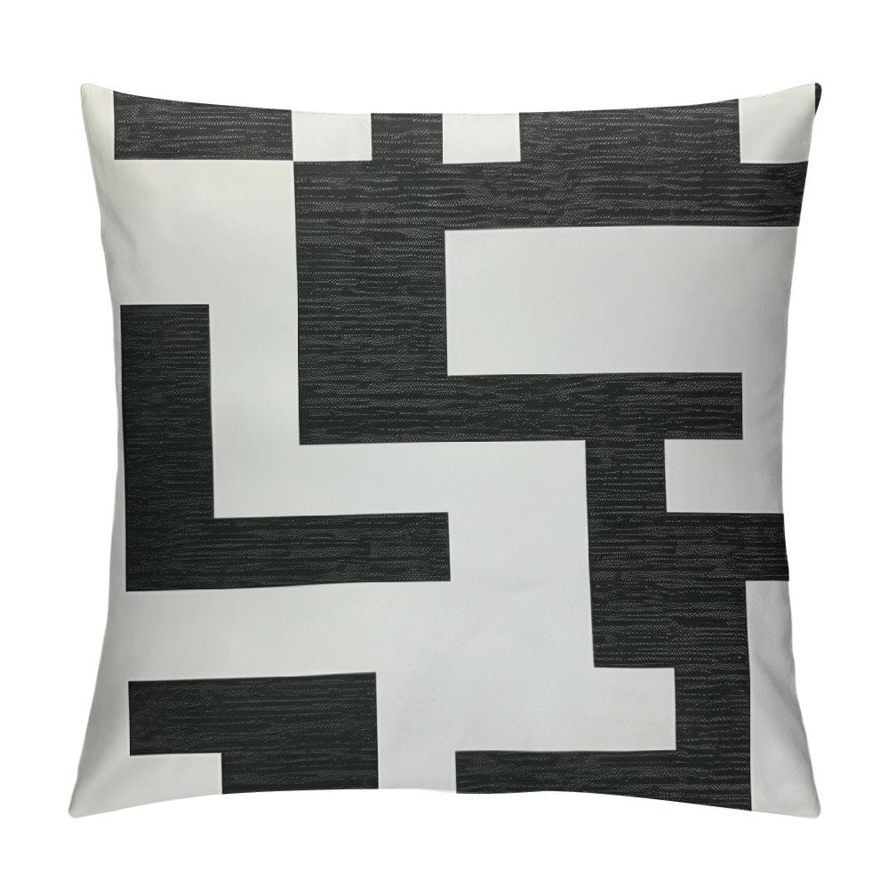 HOMICOZI Abstract Geometric Modern Throw Pillow Covers Black and White ...