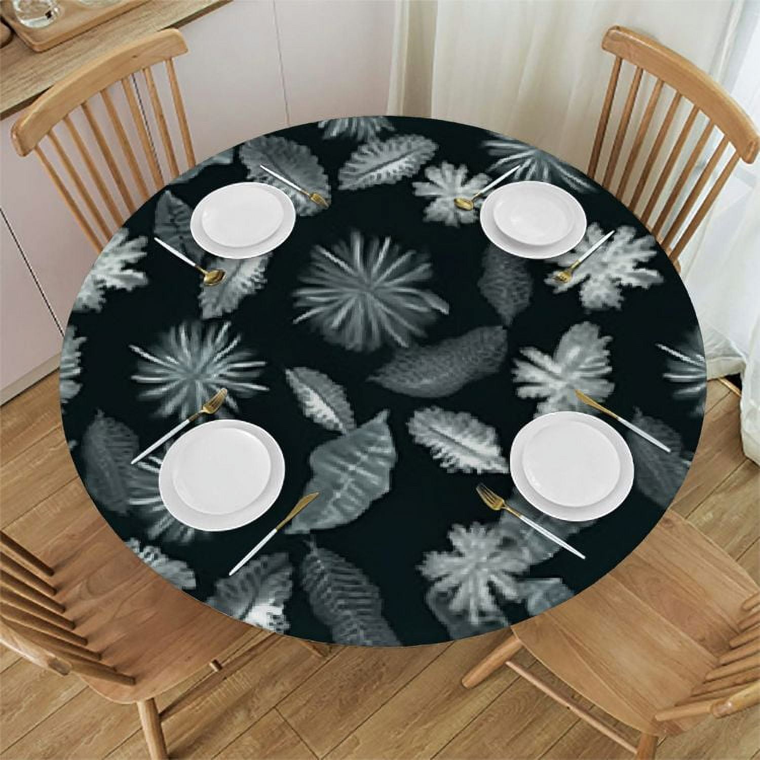 HOMICOZI Banana Leaf Round Table cover,Table Cover for Indoor Outdoor ...