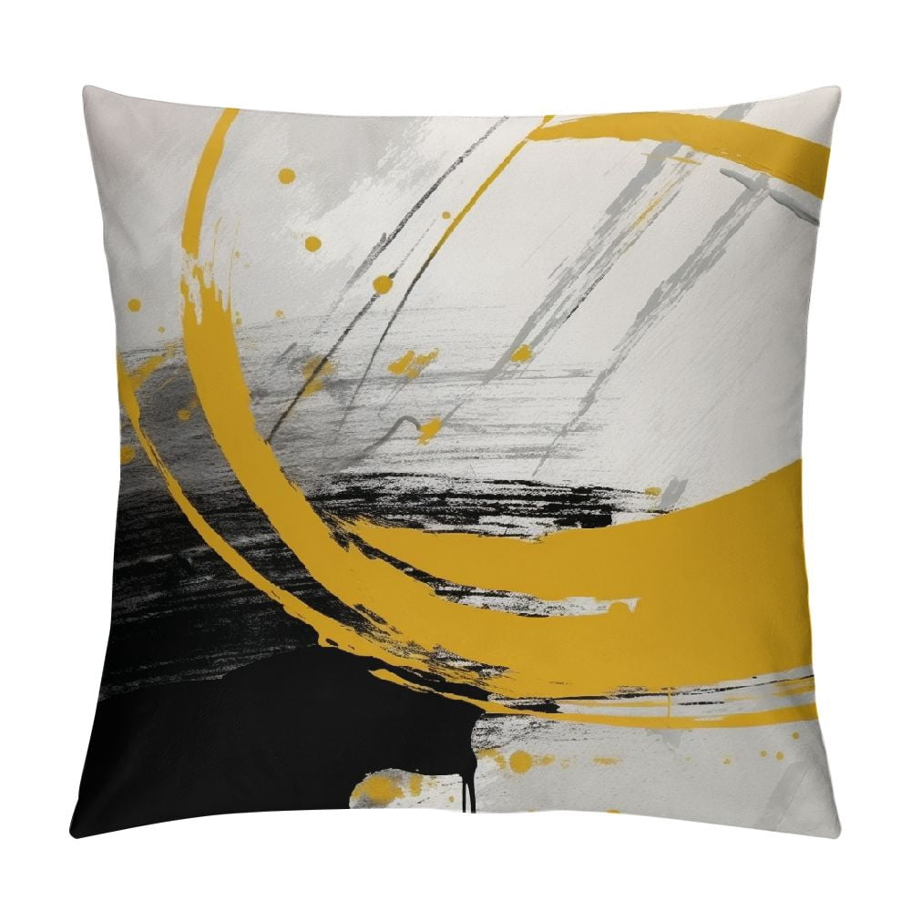 HOMICOZI Black Gold Throw Pillow Covers Modern Abstract Art Pillowcase ...