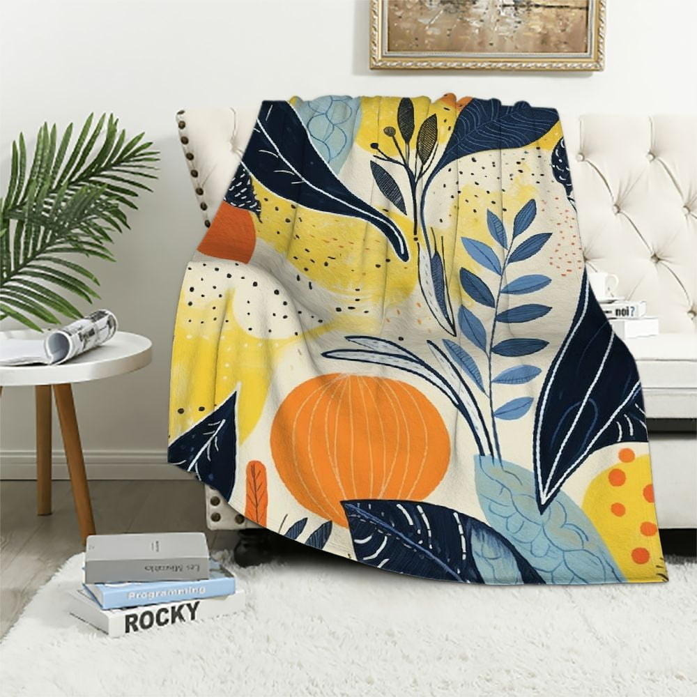 HOMICOZI Blanket Throw for Sofa, Bed, Camping, Travel,Mid Century ...