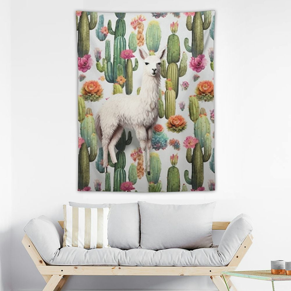HOMICOZI Cactus Tapestry, Hot South Desert Plant Cacti Pattern Llama ...