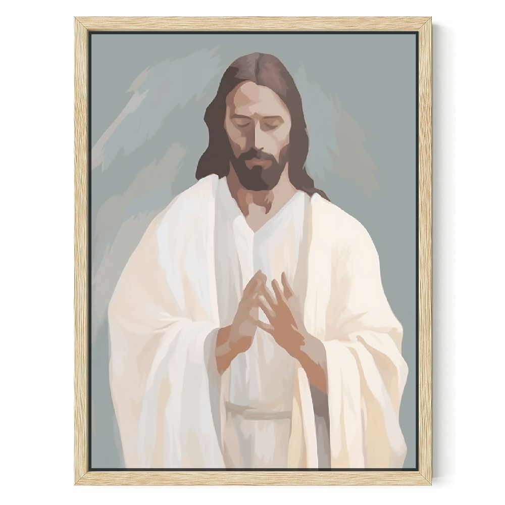 HOMICOZI Canvas Jesus Painting, Christian Jesus Wall Art Decor, Framed God Print Picture and ...