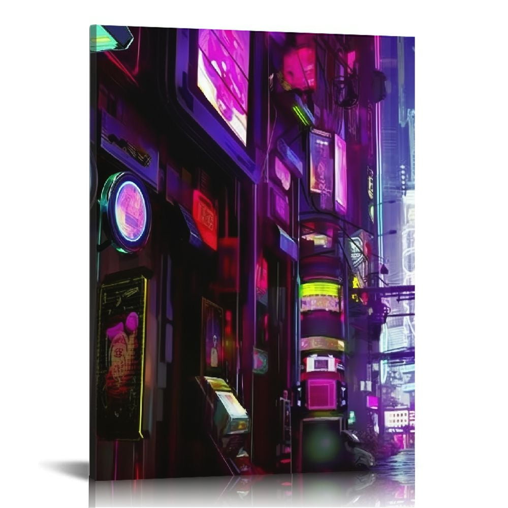 HOMICOZI Canvas Wall Art Prints Cyberpunk Style Painting Artwork for ...