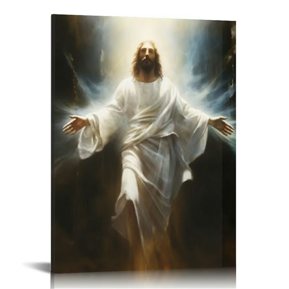 HOMICOZI Canvas Wall Decor Jesus Christ Holy Jesus Poster Wall Decor Christian Print Picture ...