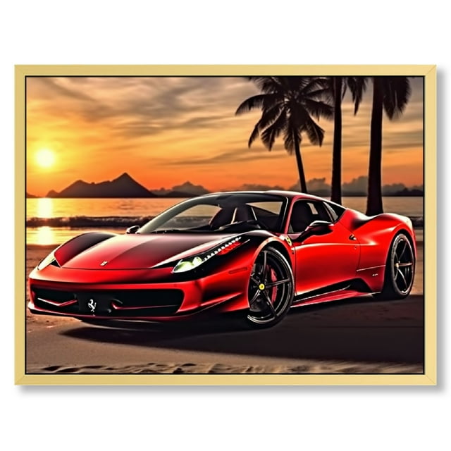 HOMICOZI Car Poster Decor Black and White Wall Art Framed Car Art for ...