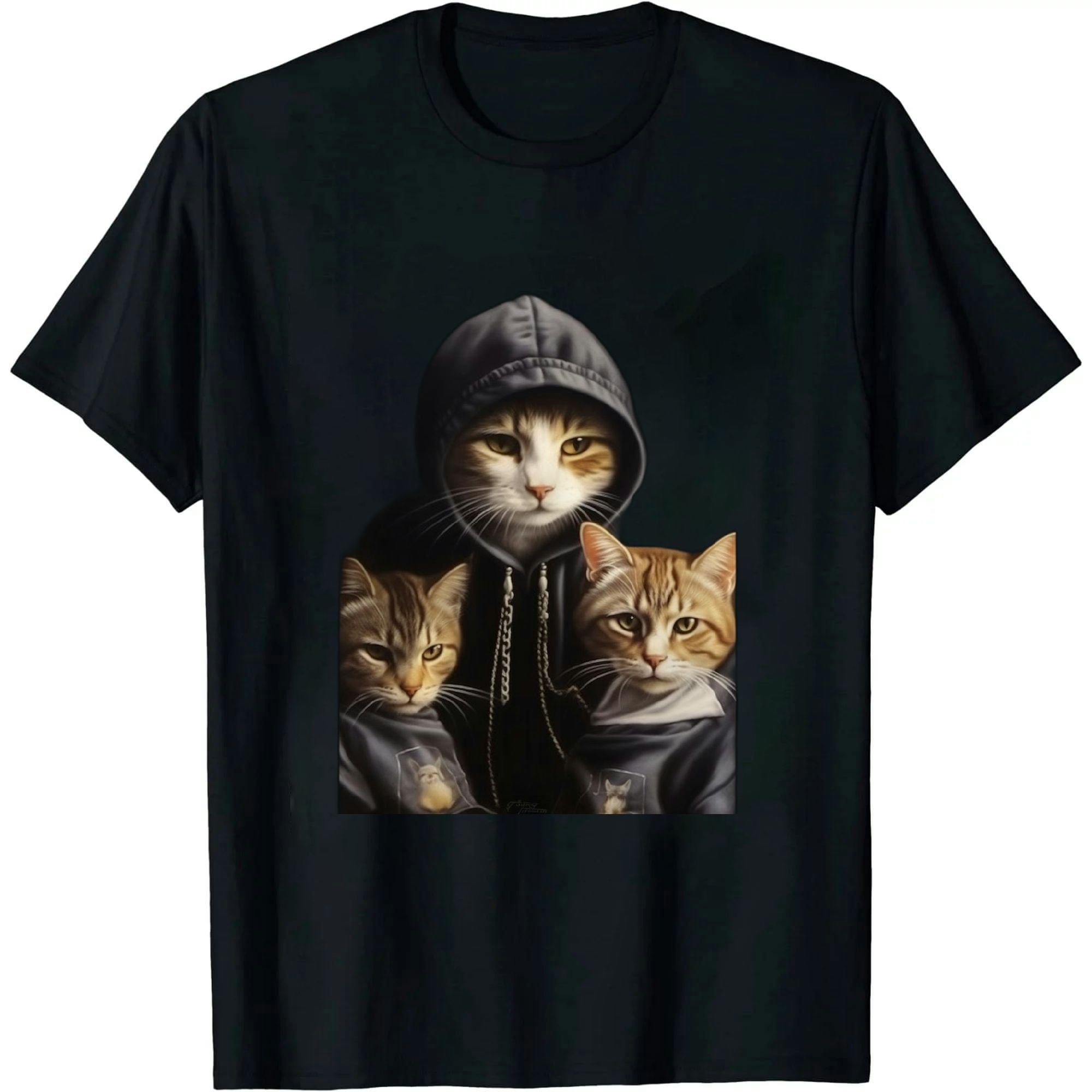 HOMICOZI Cat Trio Men's Short-Sleeve Hug Life Graphic Tee/T-Shirt ...