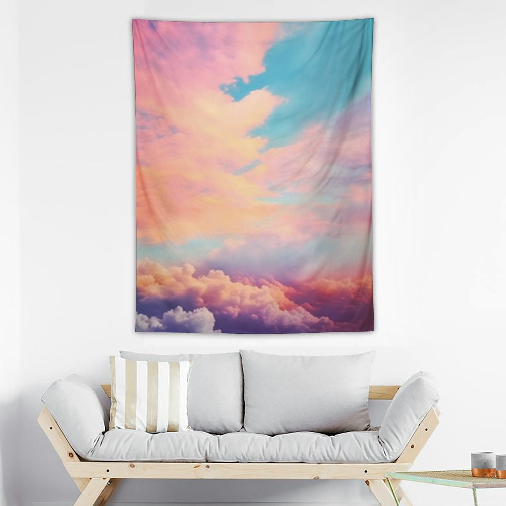 HOMICOZI Clouds Tapestry, Mystic Sky with Fluffy Clouds Heavenly ...