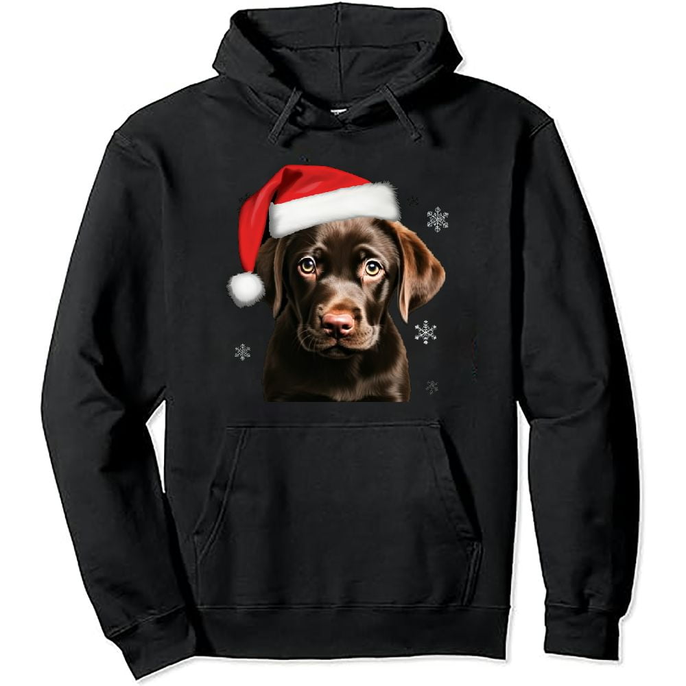 HOMICOZI Cute Chocolate Lab Santa Hat Image Funny Dog Christmas Gift ...
