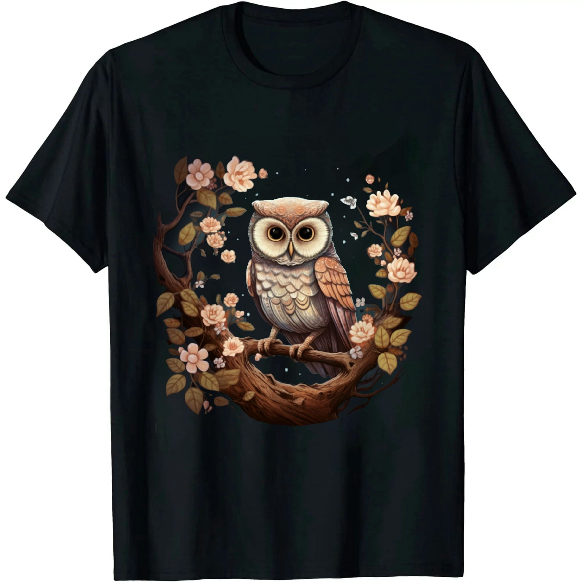 HOMICOZI Cute Cottagecore Floral Owl Aesthetic Girls Women Graphic T ...