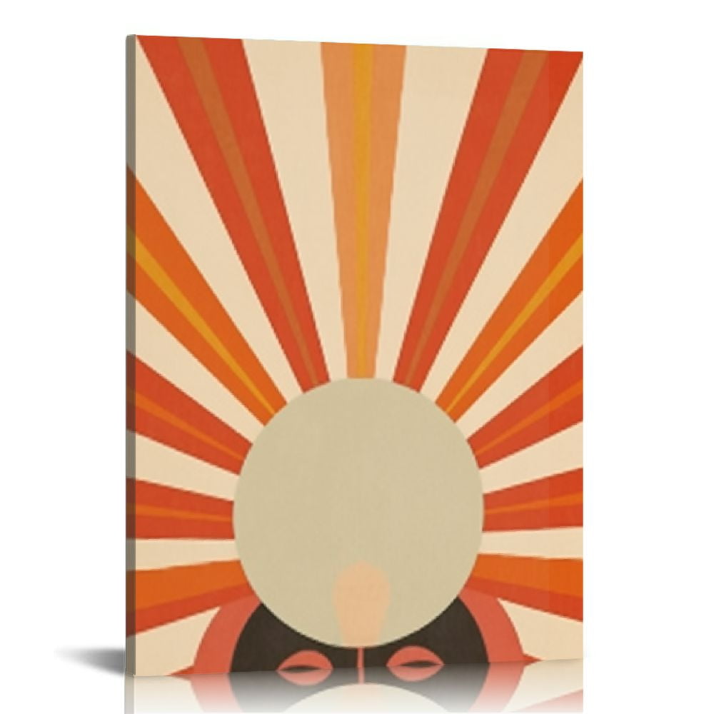 HOMICOZI Framed Wall Art Print Set Geometric Shining Sun with ...