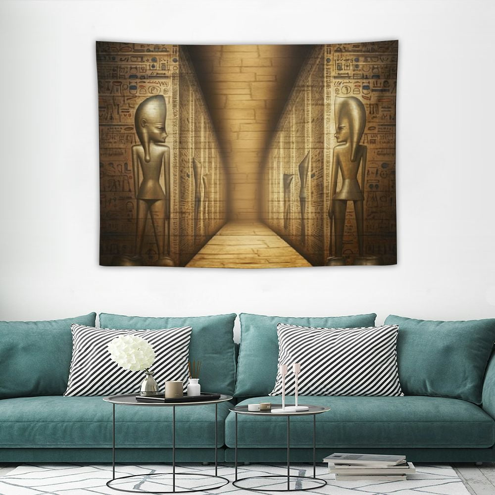 HOMICOZI Golden Ancient Egyptian Tapestry, Vintage Historical Egypt ...