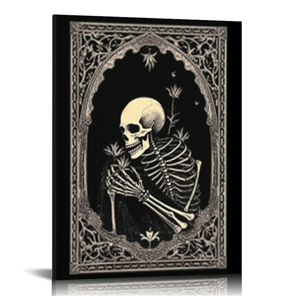 HOMICOZI Gothic Macabre Art Sugar Skull The Kissing Lovers Canvas Wall ...