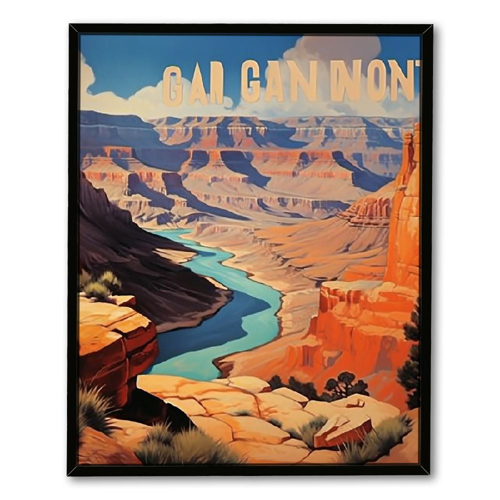 HOMICOZI Grand Canyon National Park Poster Art Print Retro Mountain ...