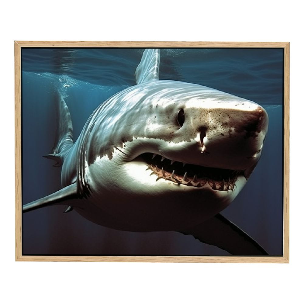HOMICOZI Great White Shark Poster Canvas Wall Art Picture Print Bedroom ...