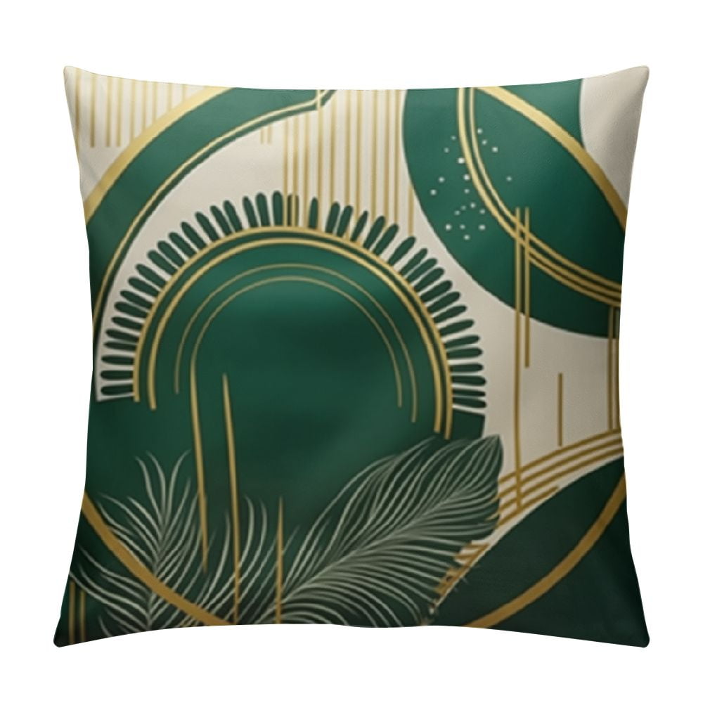 HOMICOZI Green Boho Throw Pillows Covers Mid Century Modern Pillow ...