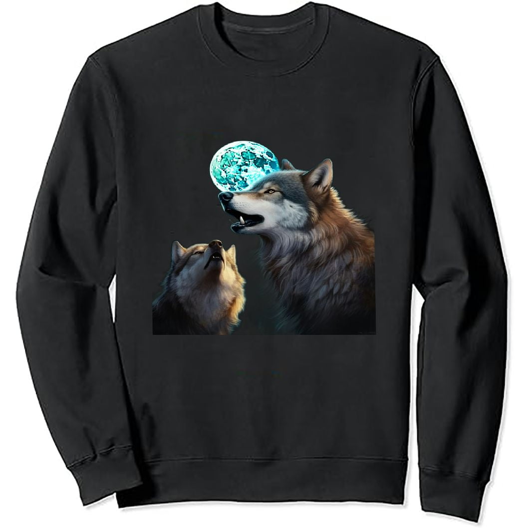 HOMICOZI Howling Wolf Head Funny Wolves For Men, Women Sweatshirts ...