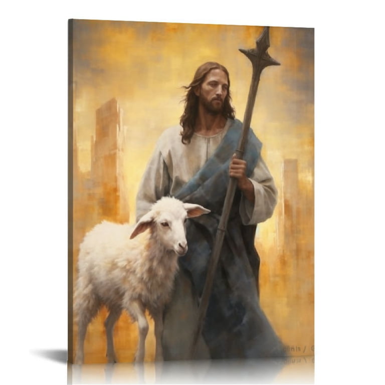 Christ Shepherd Home Home Interior Figurine, Jesus The Good Shepherd