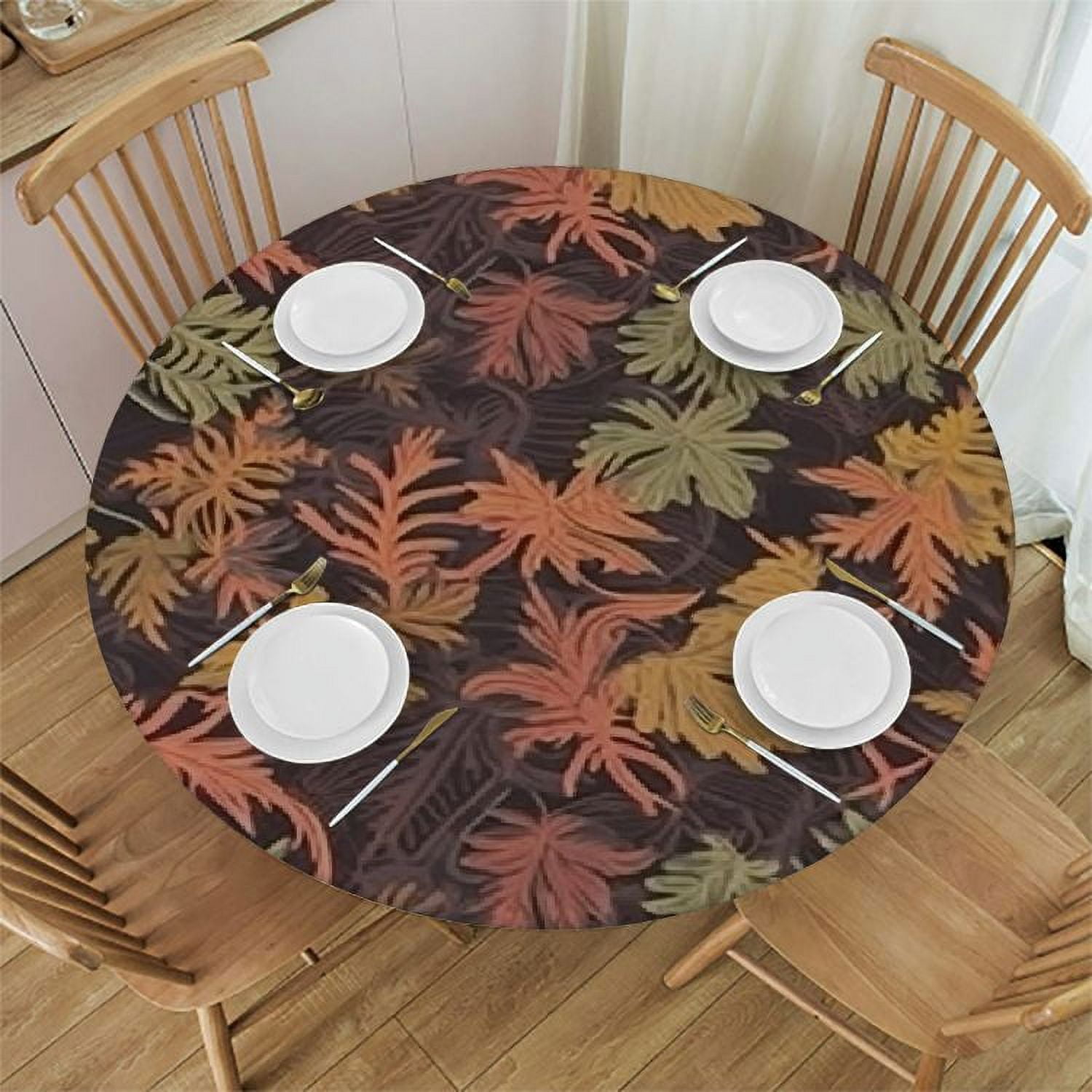 HOMICOZI Jungle Table cover - Round Table cover Lightweight Tropical ...
