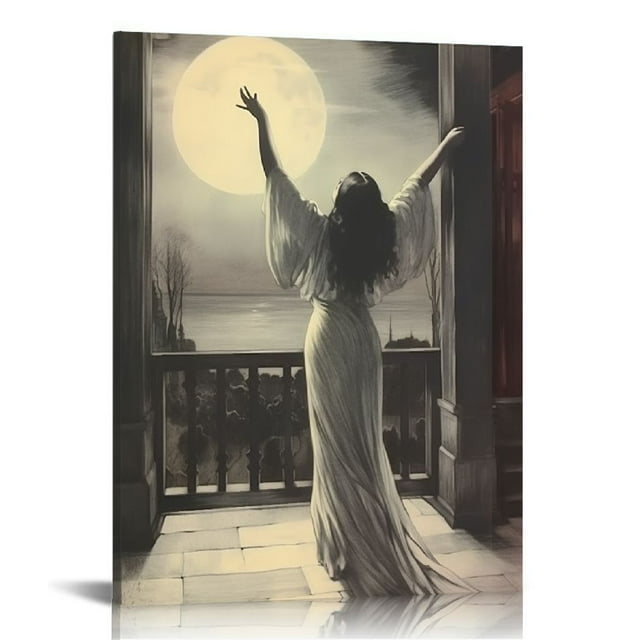 HOMICOZI - Luna Worship Print,Dark Academia Wall Decor,Gothic Wall Art ...