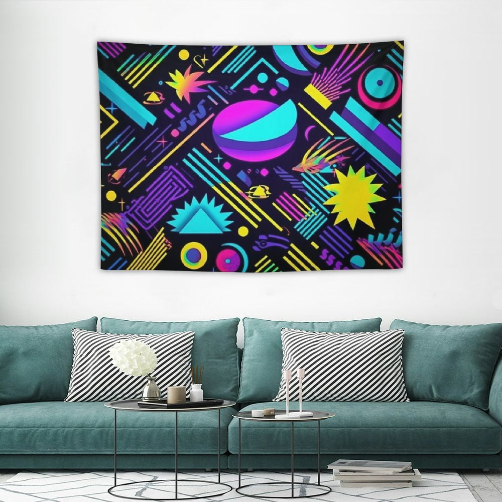 HOMICOZI Memphis Geometric Pattern Wall Hangings Art Wall Art,Retro ...