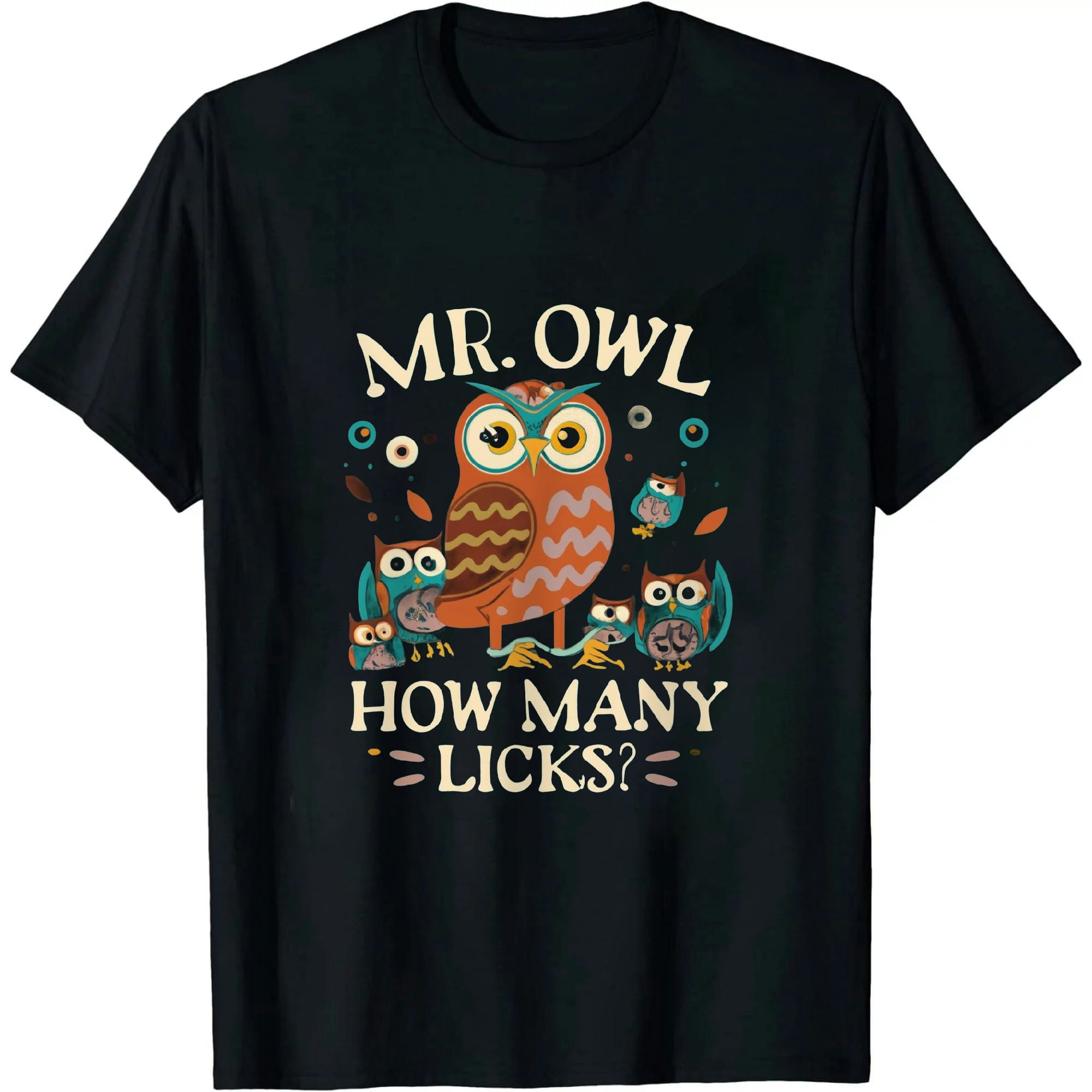 HOMICOZI Men's Mr Owl How Many Licks Shirt - Vintage Tootsie Pop ...