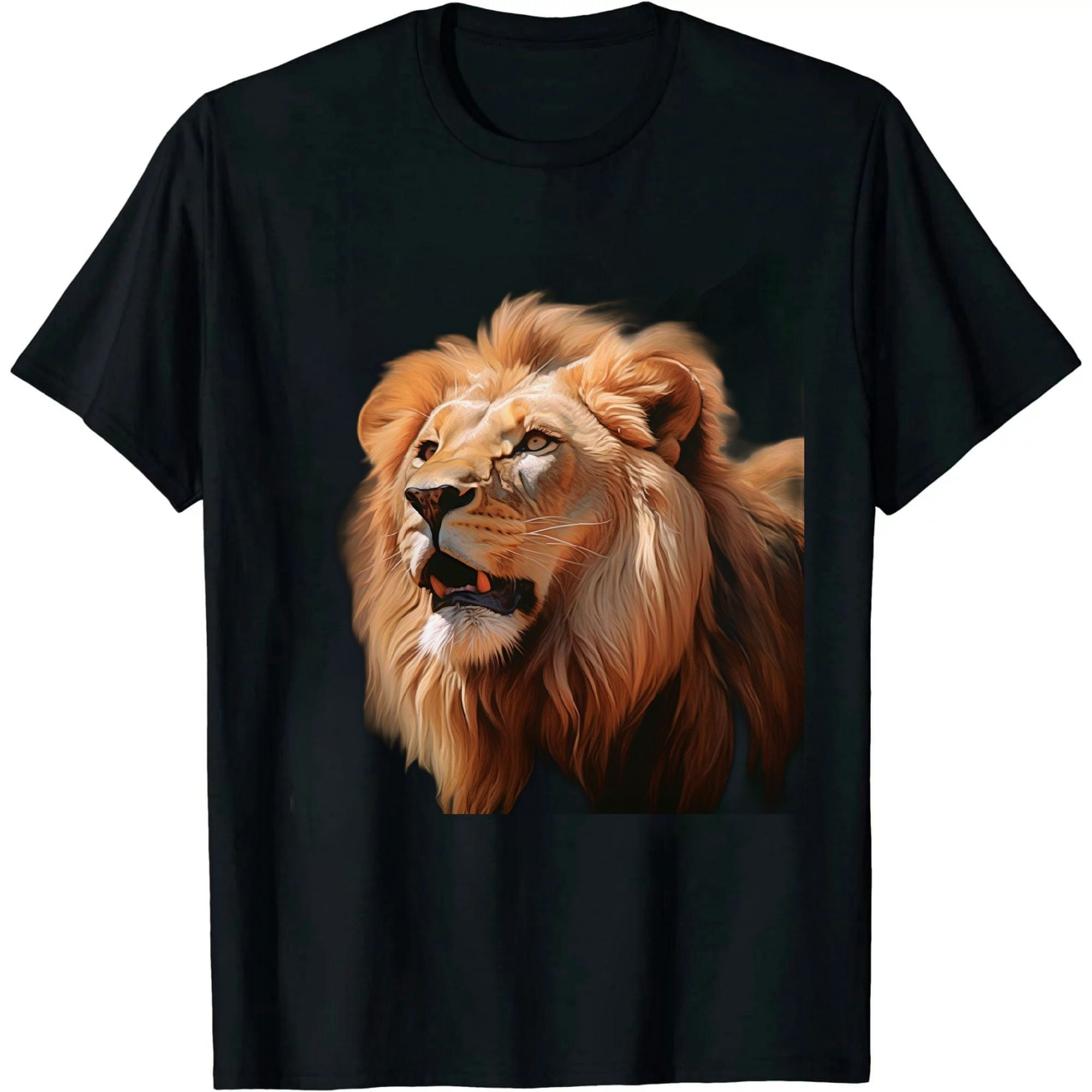 HOMICOZI Mens Animal Lion 3D Print T-Shirt Casual Short Sleeve Tee ...
