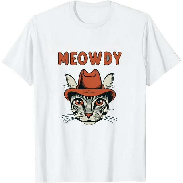 HOMICOZI Meowdy - Funny Mashup Between Meow and Howdy - Cat Meme T ...