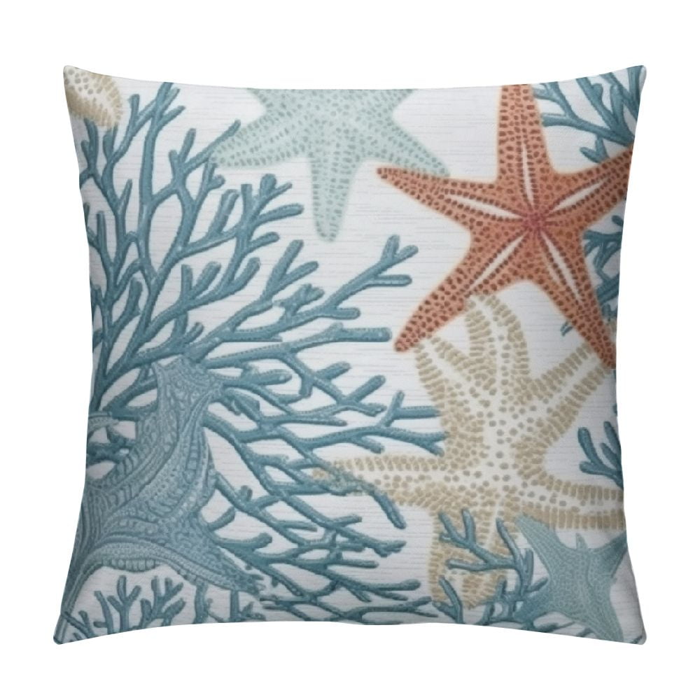 HOMICOZI Nautical Coastal Throw Pillow Covers Ocean Themed Beach ...