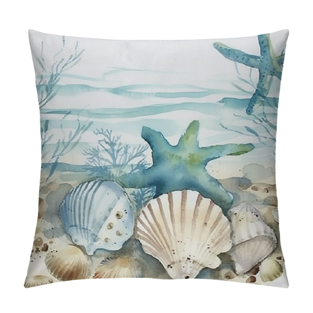 HOMICOZI Nautical Coastal Throw Pillow Covers Ocean Themed Beach ...