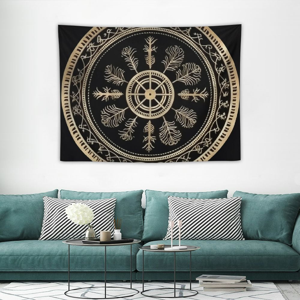 HOMICOZI Nordic Vikings Tapestry, Vegvsir Symbol Amulet Celtic Rune ...