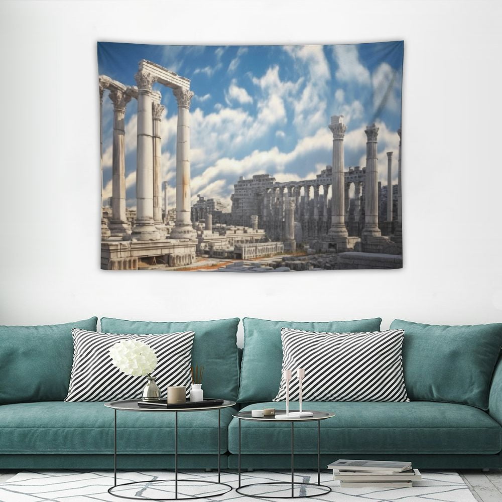 HOMICOZI Parthenon Temple Acropolis of Athens Wall Tapestry Scroll ...