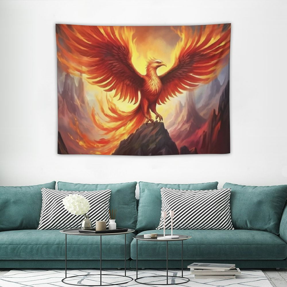 HOMICOZI Phoenix Flame Bird Tapestry Wall Hanging Decor Wall Art for ...