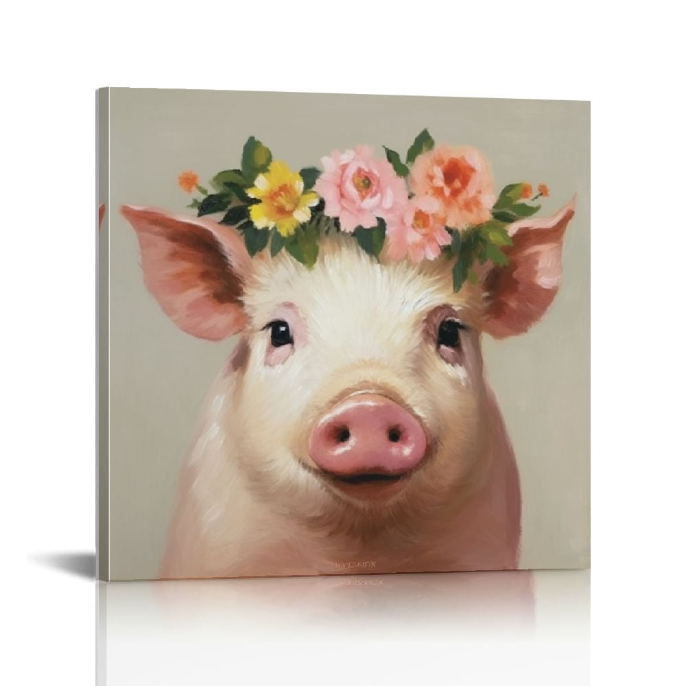 HOMICOZI Pig Decor Gifts for Pig Lovers: Farm Animal Pictures Cute Pig ...