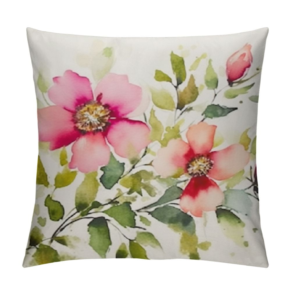 HOMICOZI Pillow Covers Rustic Farmhouse Decor Beautiful Watercolor ...