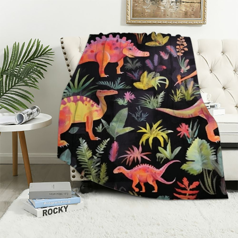 HOMICOZI Pink Dinosaur Blanket for Boys Girls Kids Super Soft Warm ...