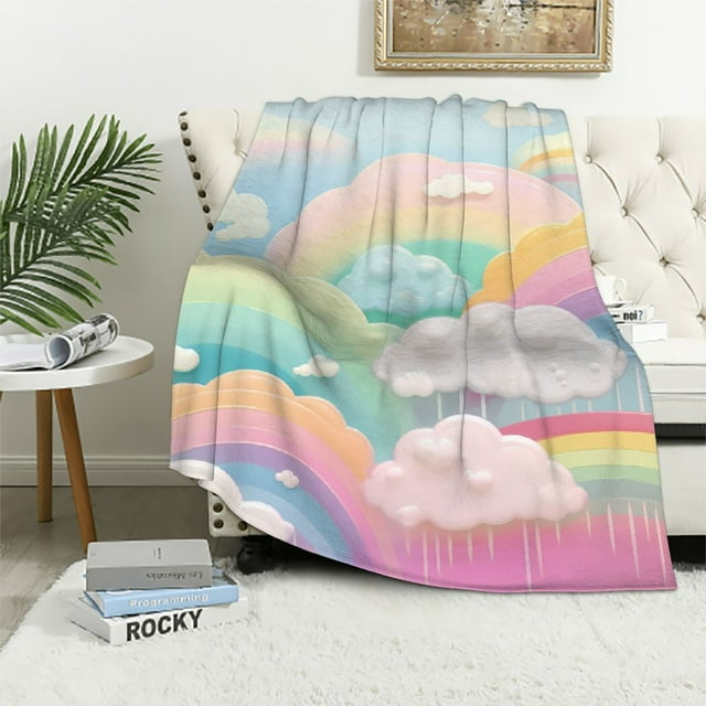 HOMICOZI Rainbow Blanket for Girls,Kids Rainbow Throw Blanket for Boys ...