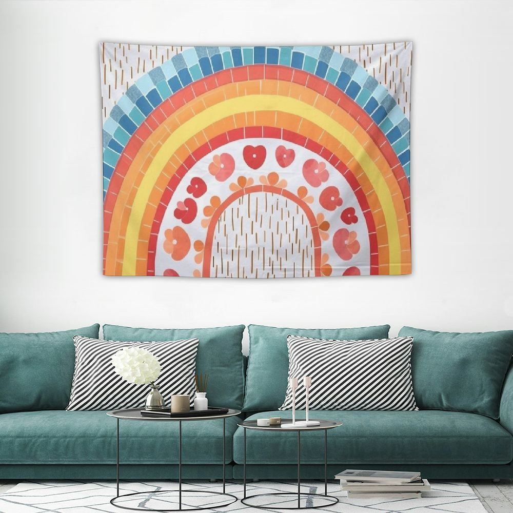 HOMICOZI Rainbow Decor Tapestry, Bohemian Colorful Rainbow Tapestry ...