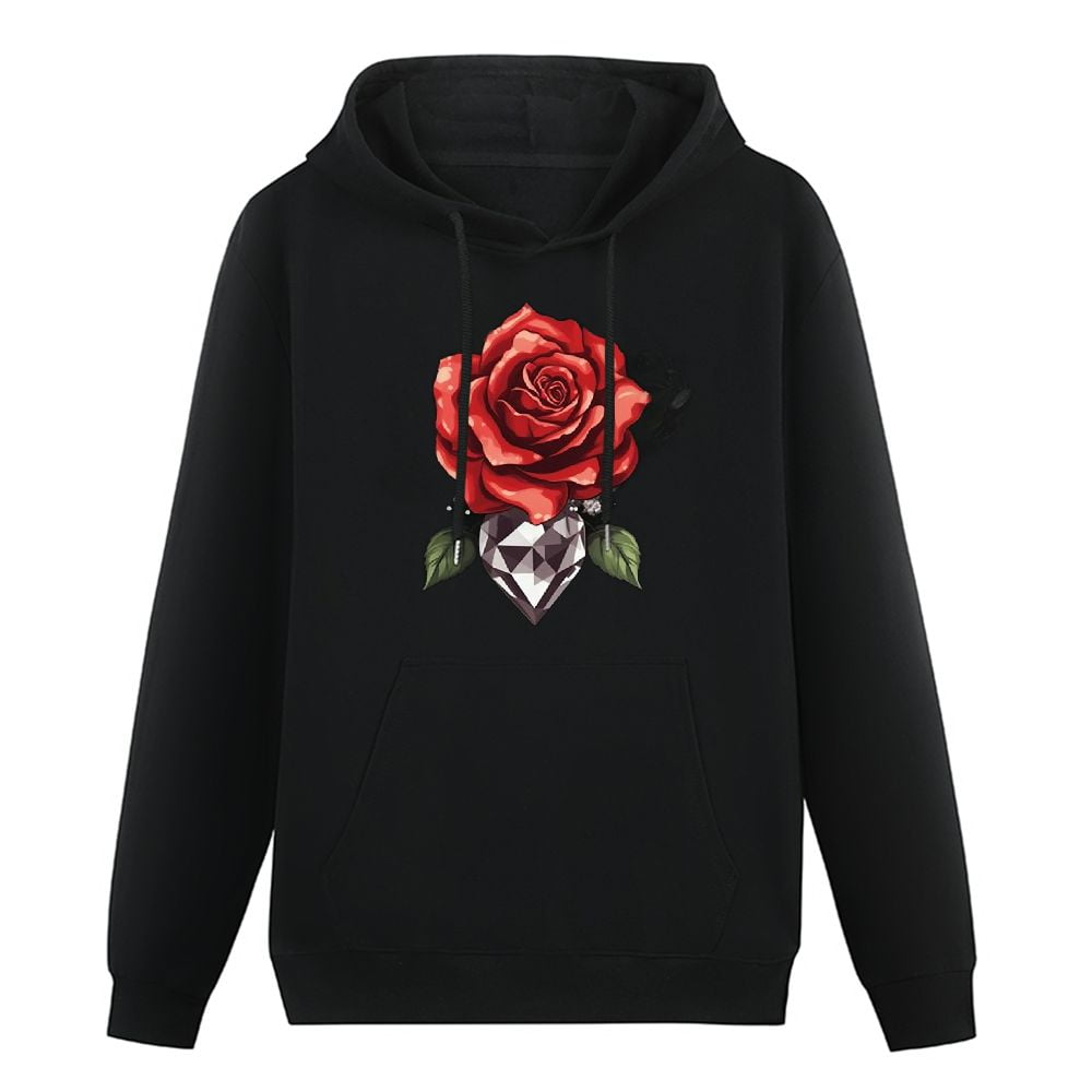 HOMICOZI Red Rose With A Diamond - Garden Gardener Rose Pullover Hoodie ...