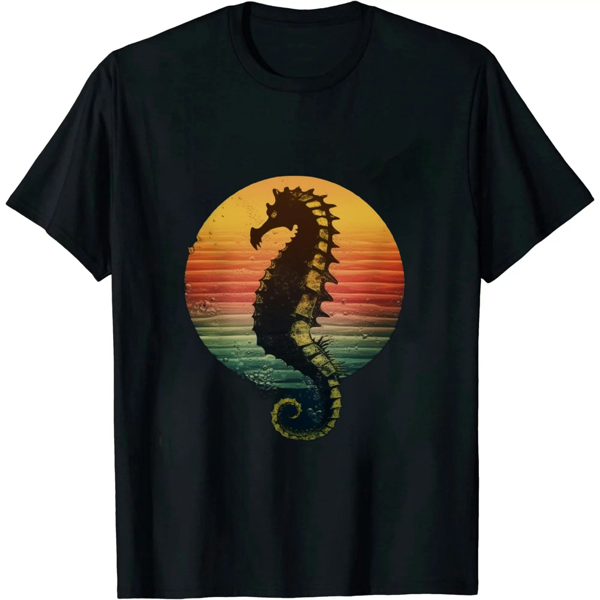 HOMICOZI Seahorse Fish Ocean Vintage Distressed Retro 70s 80s Gift T ...