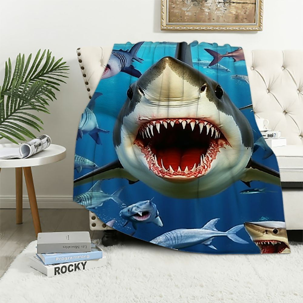 HOMICOZI Shark Blanket,Shark Gifts for Shark Lovers Blanket,Shark ...