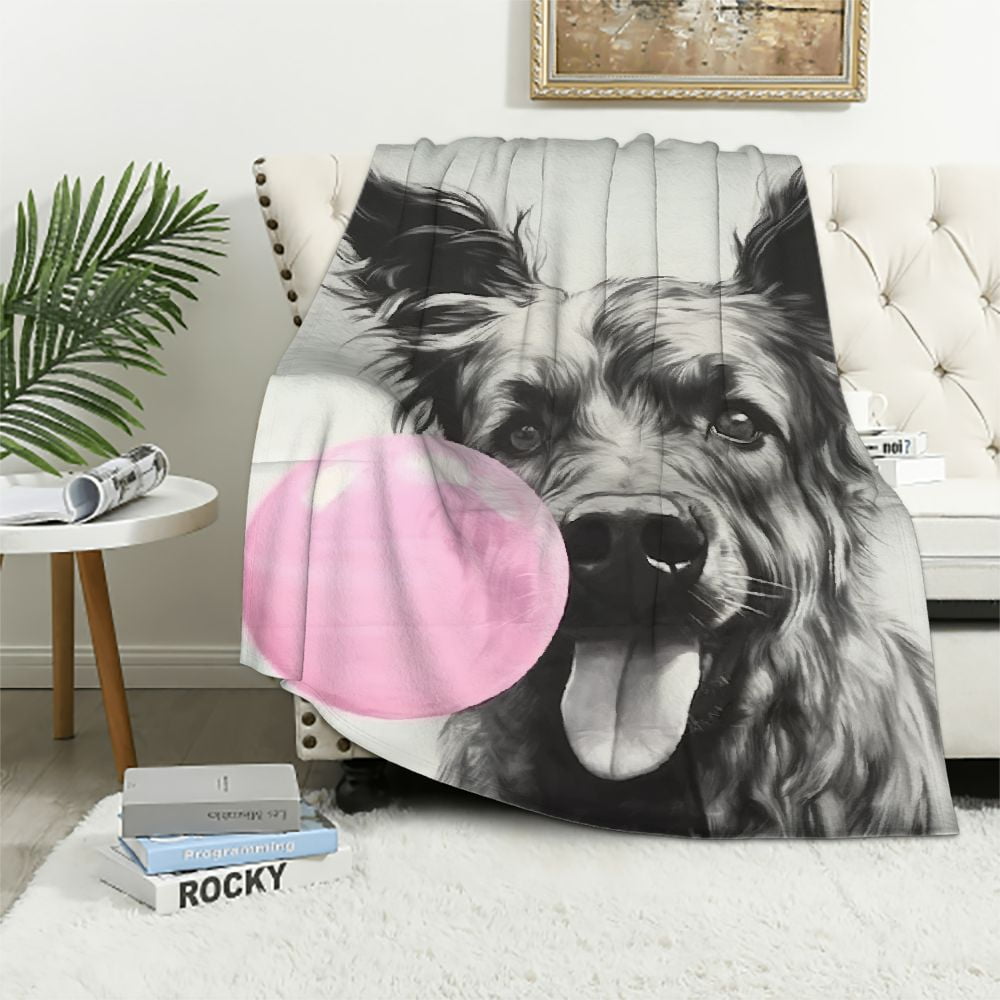 HOMICOZI Soft Highland Cow Bubble Cozy Flannel Blanket Couch Sofa ...