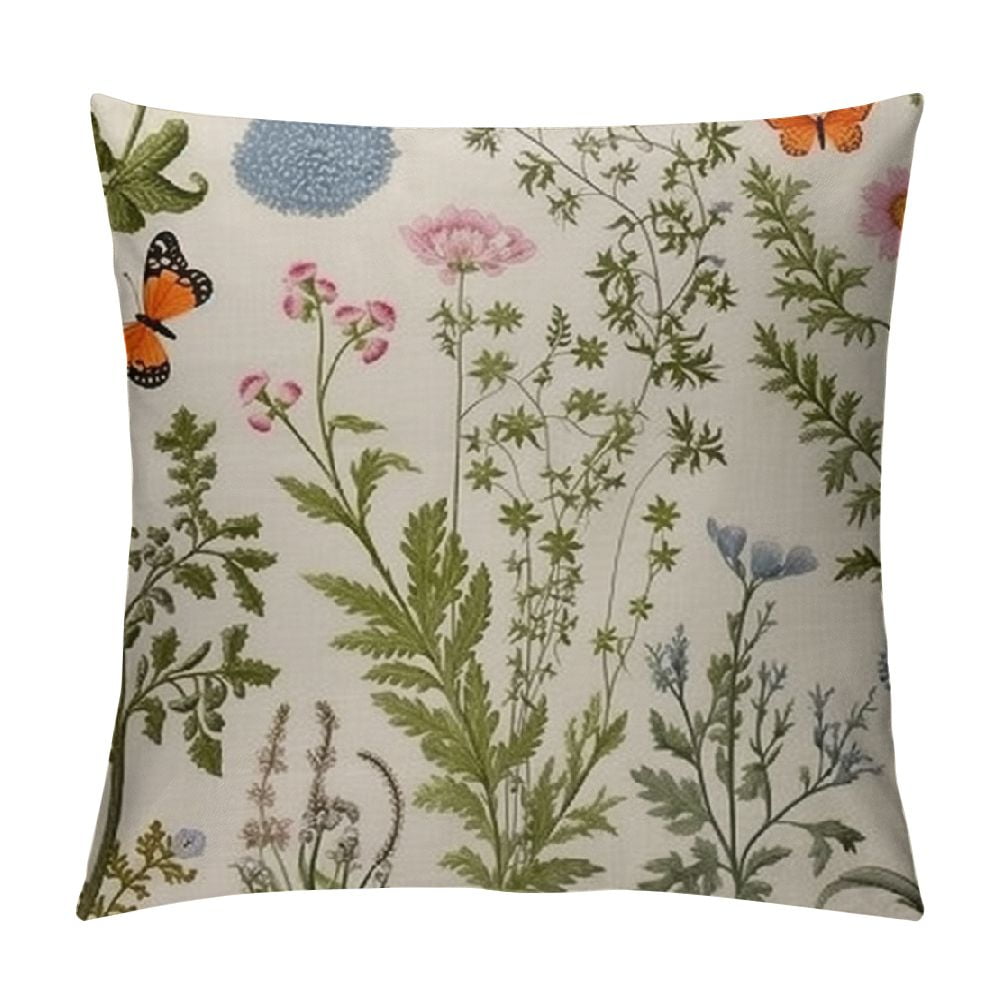 HOMICOZI Spring Pillow Covers, Wild Flower Decorative Throw Pillow ...
