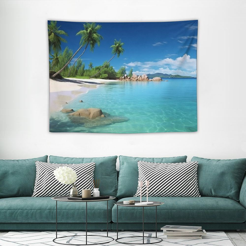 HOMICOZI Tapestry Ocean Beach Tapestry Wall Hanging Tropic Paradise ...