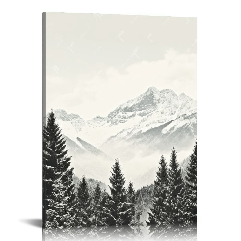 HOMICOZI Winter Print Ski Prints Mountain Painting Canvas Prints Snowy ...